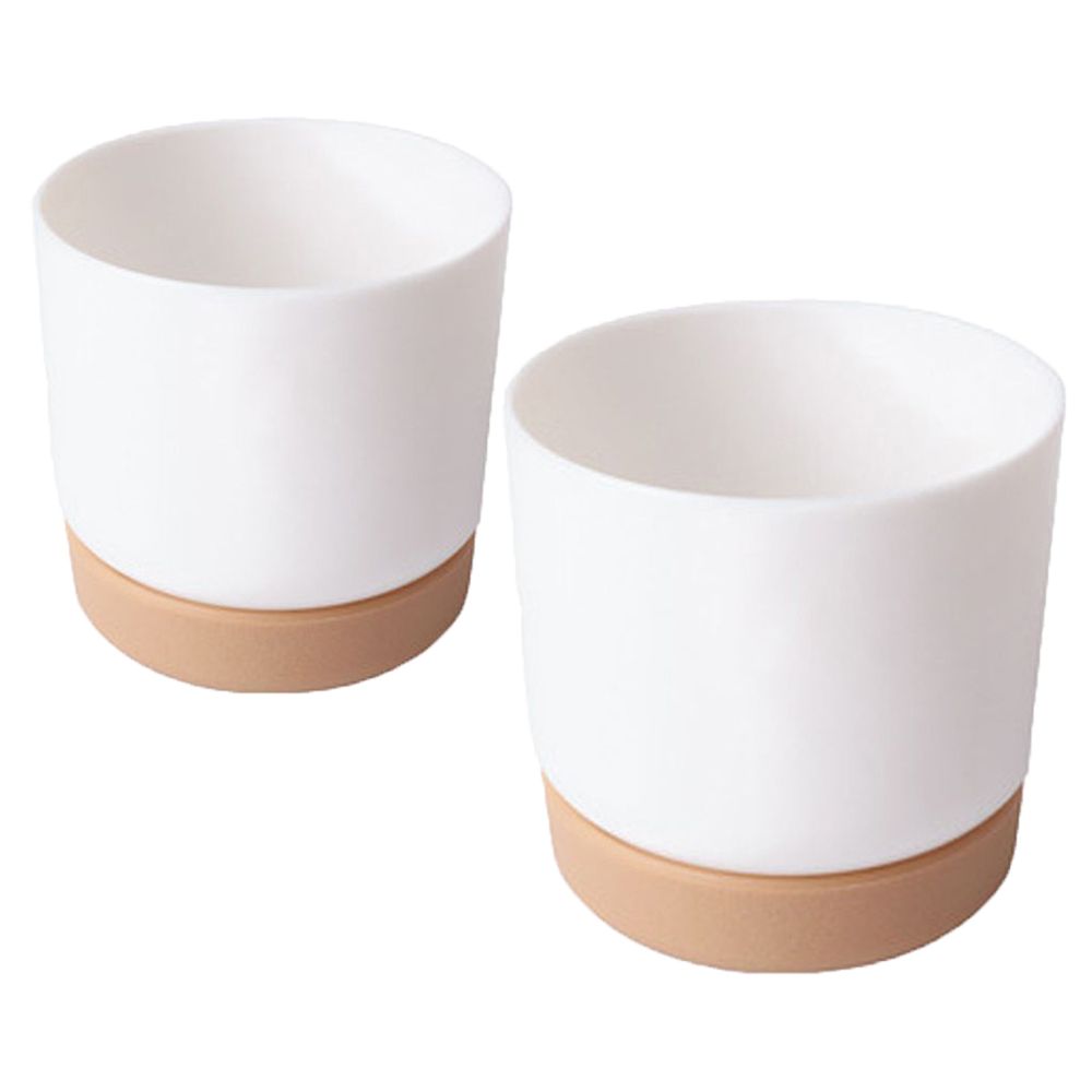 【Miga Plaza】2Pcs Round Garden Supply Succulent Plants Cactus Ceramic ...