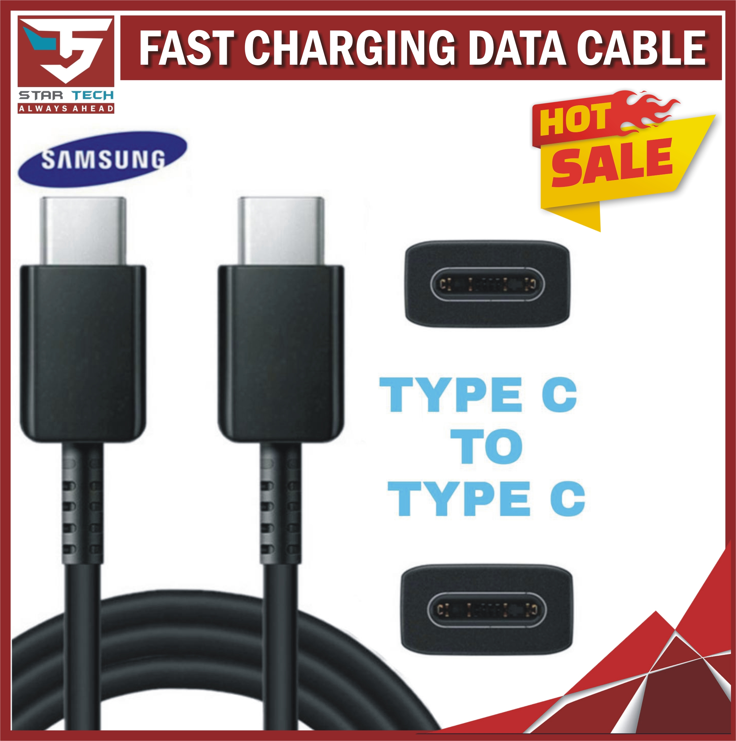 SAMSUNG_ Type C to Type C fast Charging Cable 25W Original / Type C to ...