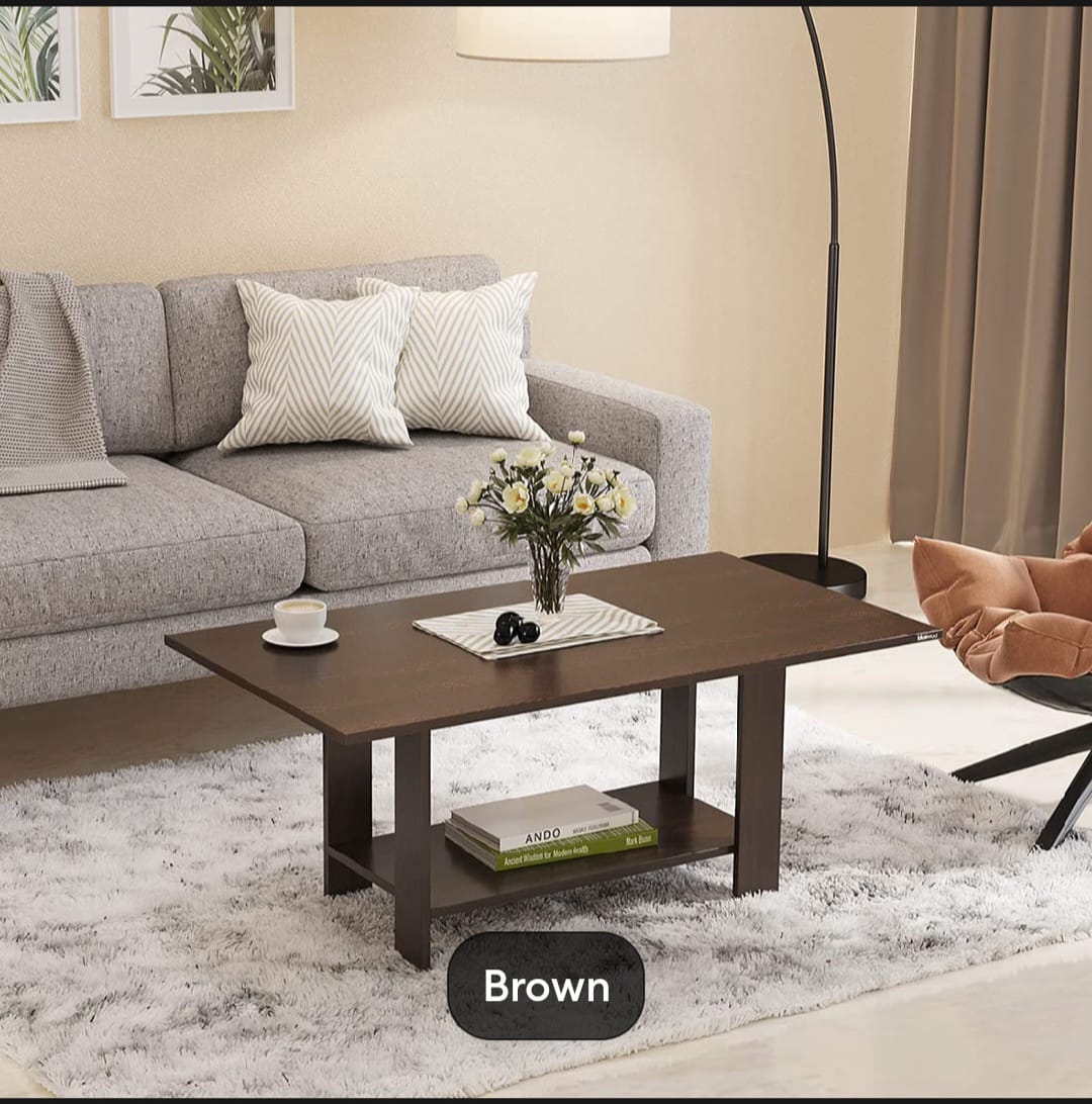 Engineered Wood Rectangular Shape Coffee Center Sofa Tea/Teapoy Console Table for Sofa Set ...