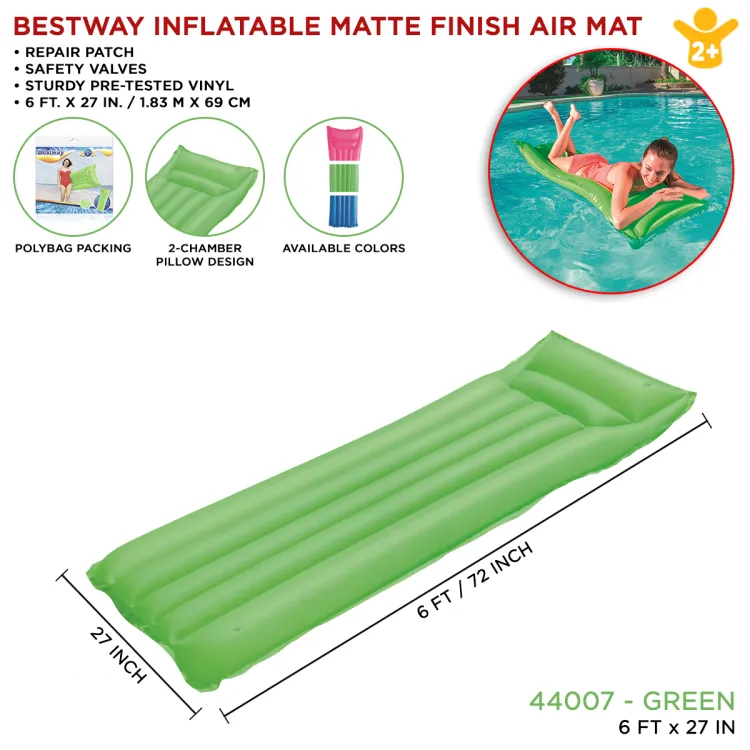 6 Ft Bestway Inflatable Matte Finish Swimming Pool Air Mat For Kids ...