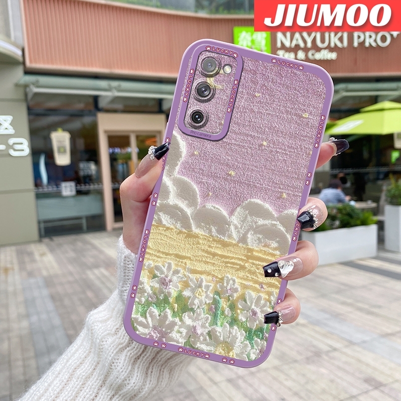 JIUMOO Case For Samsung S20 FE Case Oil Painting Beautiful Starry Sky ...
