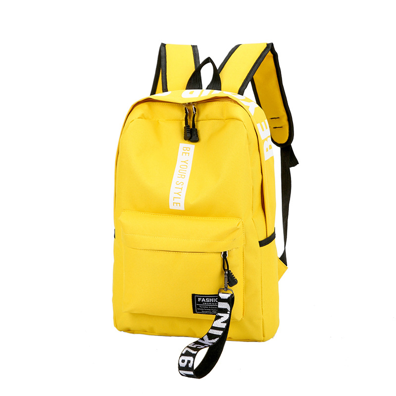 Backpack Canvas Large Capacity Fashion Letter Backpack Trendy Book Bag ...