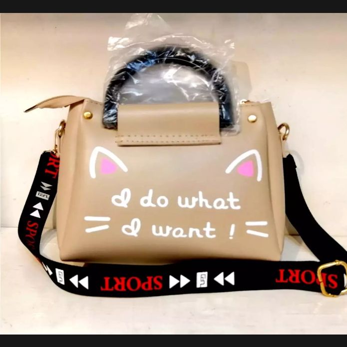 ASC COLLECTION Pu Leather Hand Carry Bag& Crossbody Bag For Girls with ...