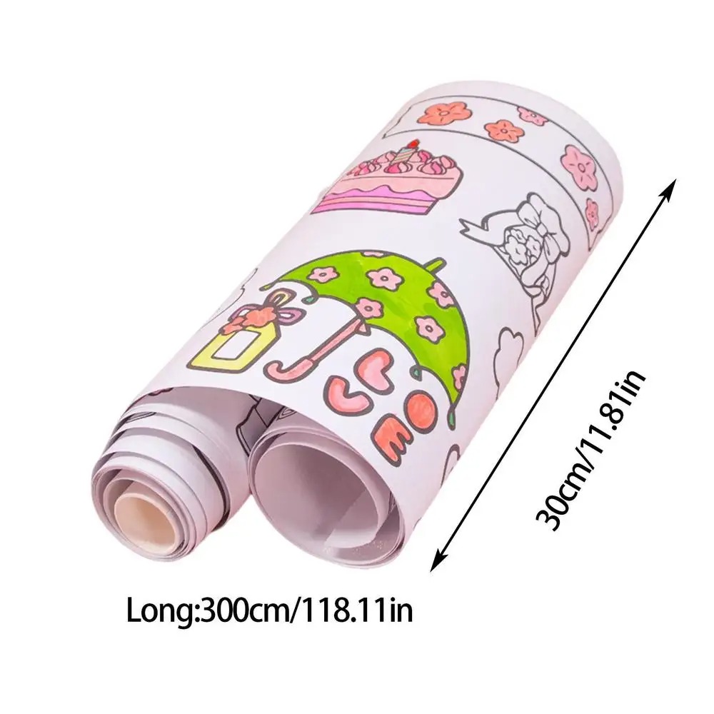 DIY Children's Drawing Roll Children's Graffiti Paper Color Filling ...