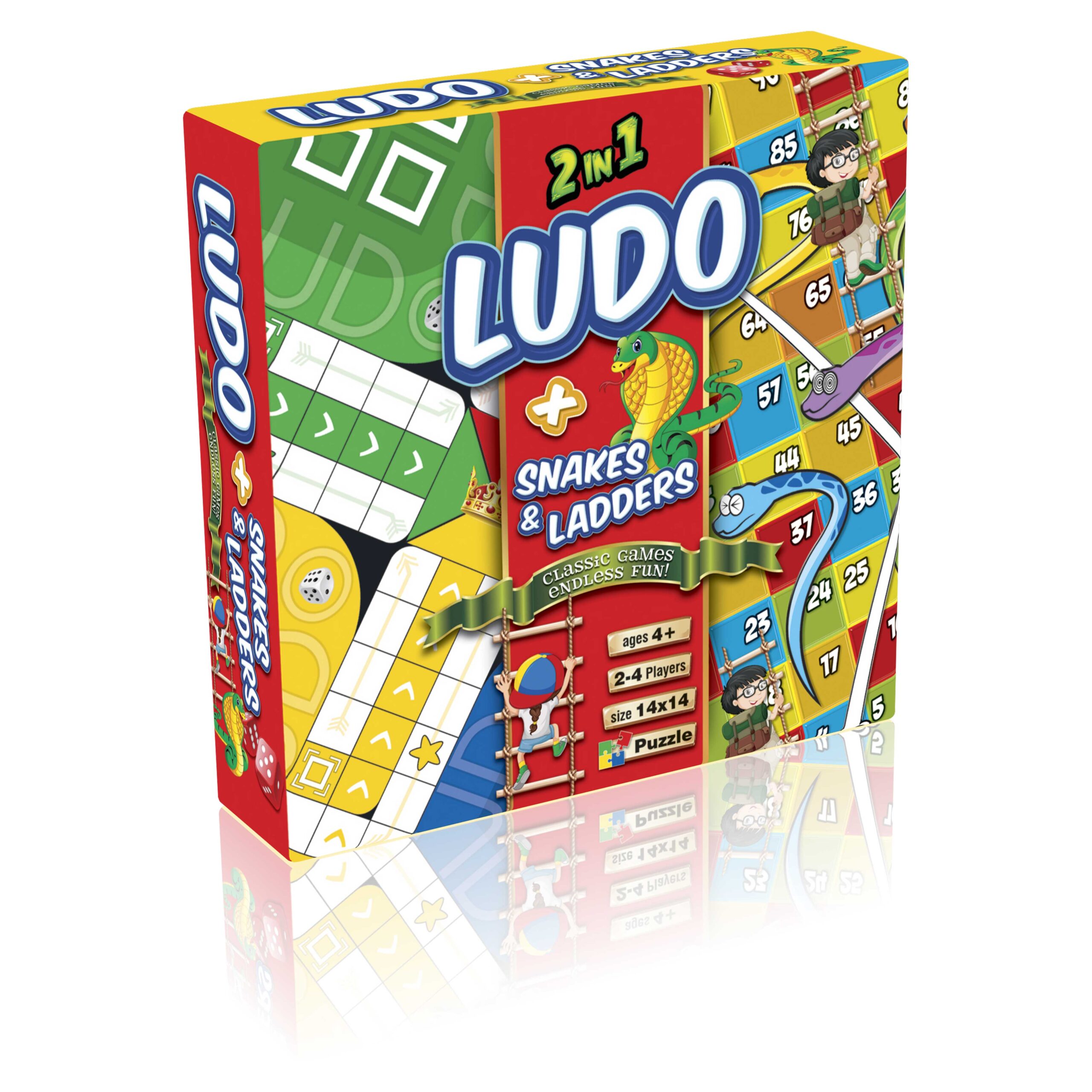 Small Puzzle Ludo Box SnakeS & Ladders 2 in 1 | Daraz.pk