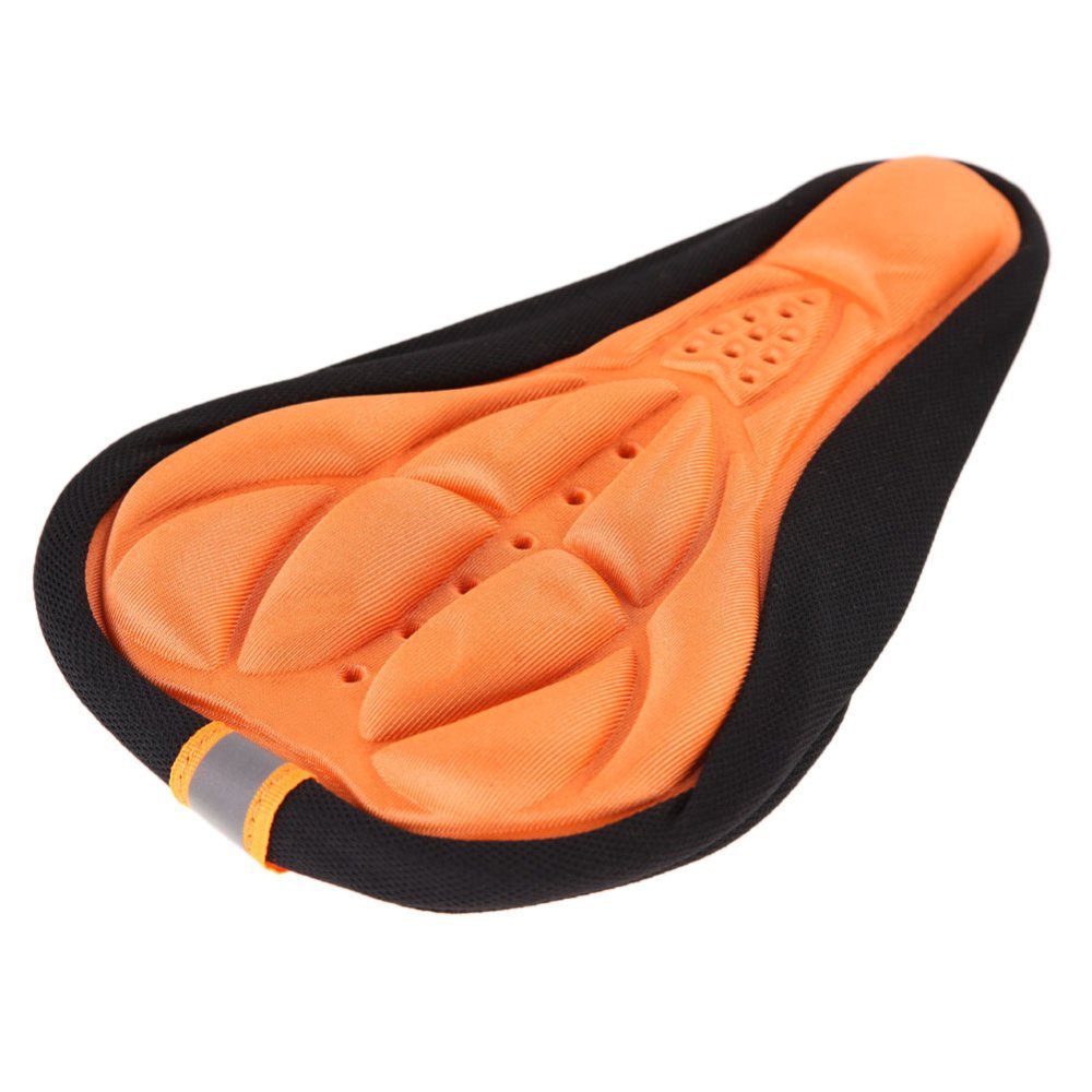 MTB Road Bike Bicycle Saddle Seat Cover Pad Soft Cushion Comfort Orange ...