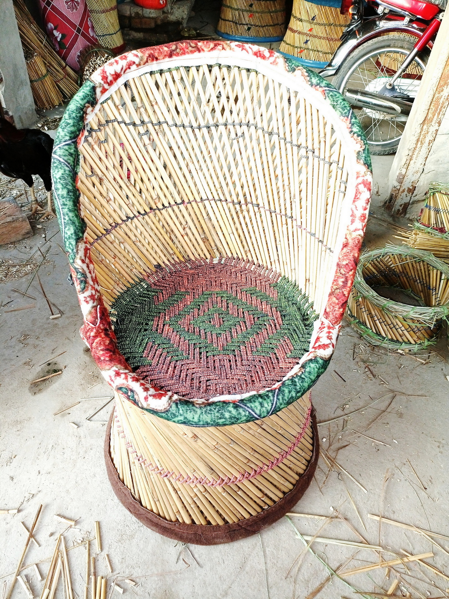 Natural Bamboo (SARKANDA) Mudda Chair / Moorah - A Traditional Chair ...