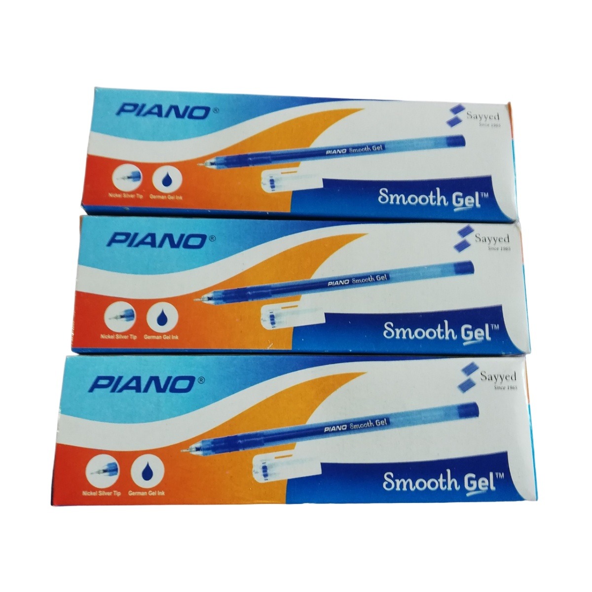 3 Pack of PIANO Smooth Gel Ballpens - Blue | Daraz.pk