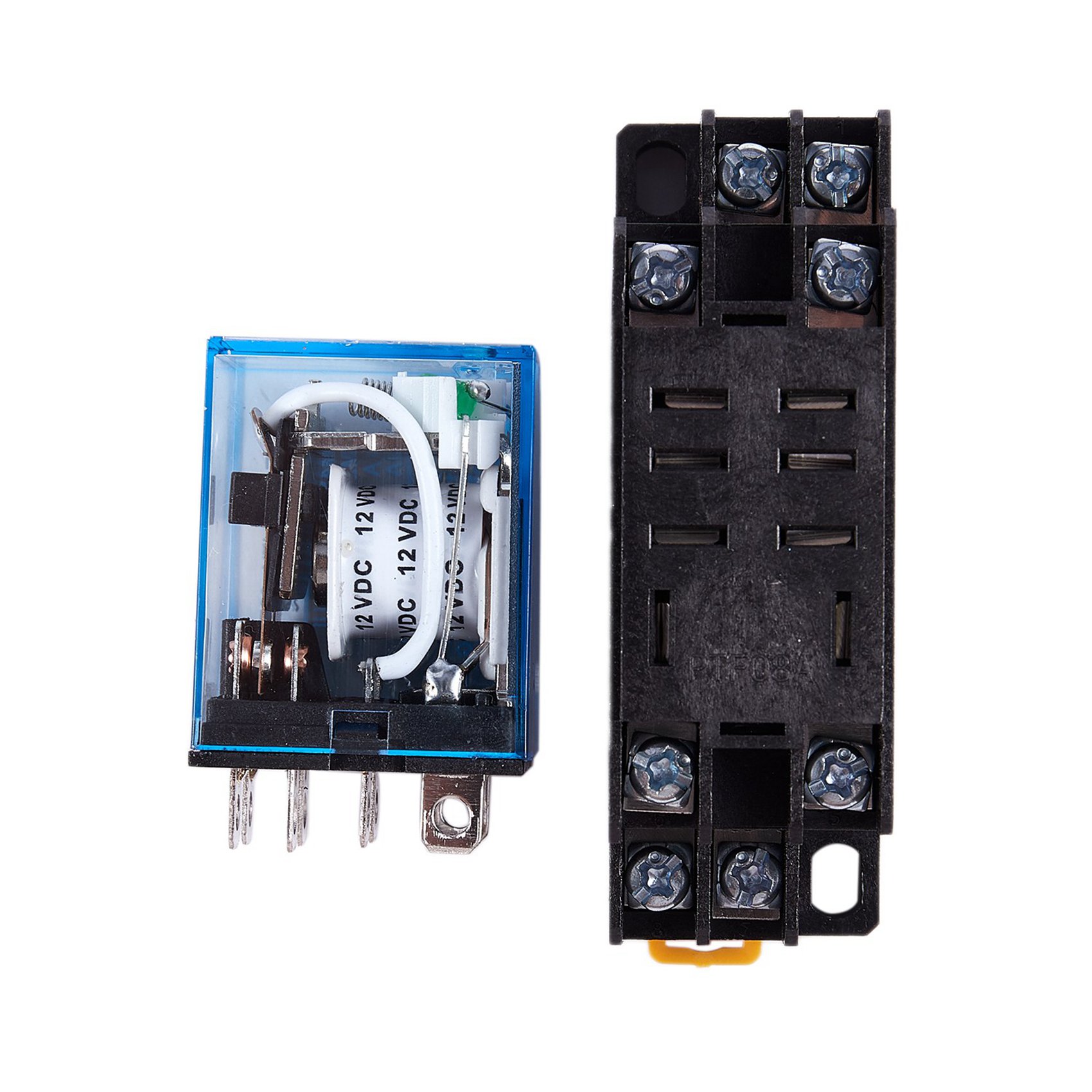 12V DC Relay-3x Relay with Socket-Clear&Black | Daraz.pk