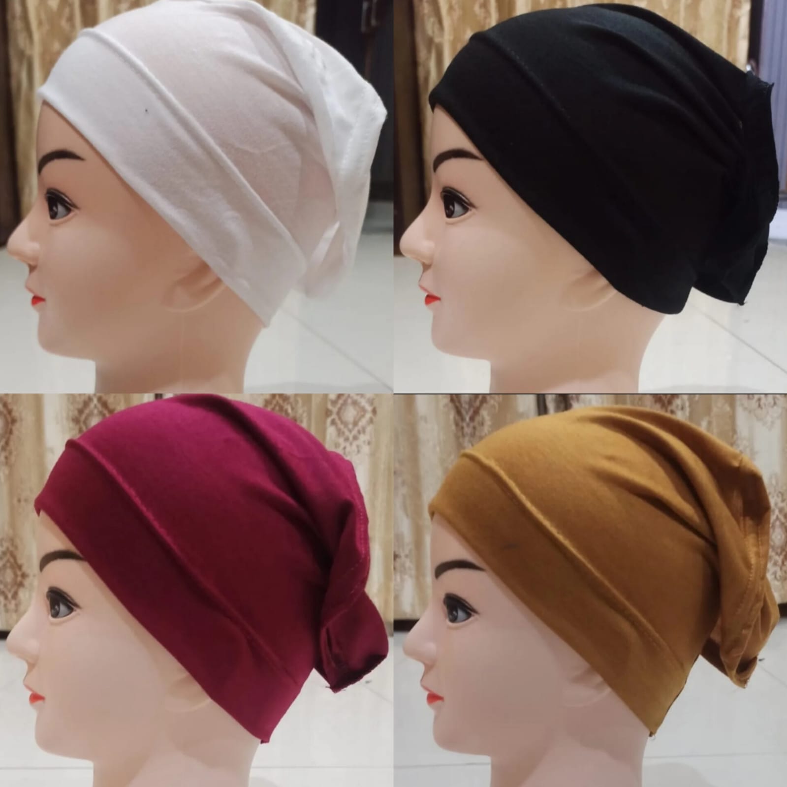 Pack of 4 Tube Hijab Caps - Hijab Caps for Girls and Women | Daraz.pk