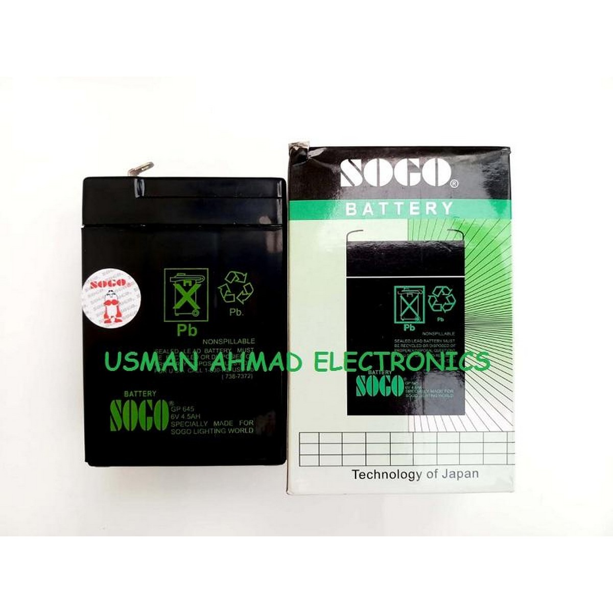 SOGO Rechargeable Dry Battery 6v 4.5AH | Daraz.pk