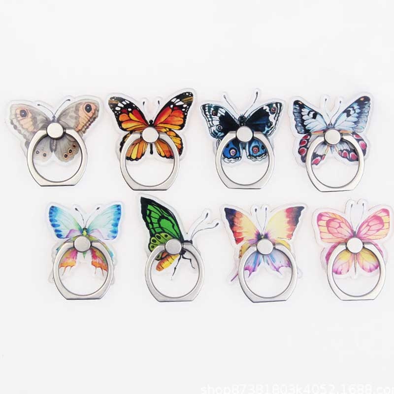 Luxury Universal Ring Pop Sokcet Beautiful Butterfly Mobile Phone ...