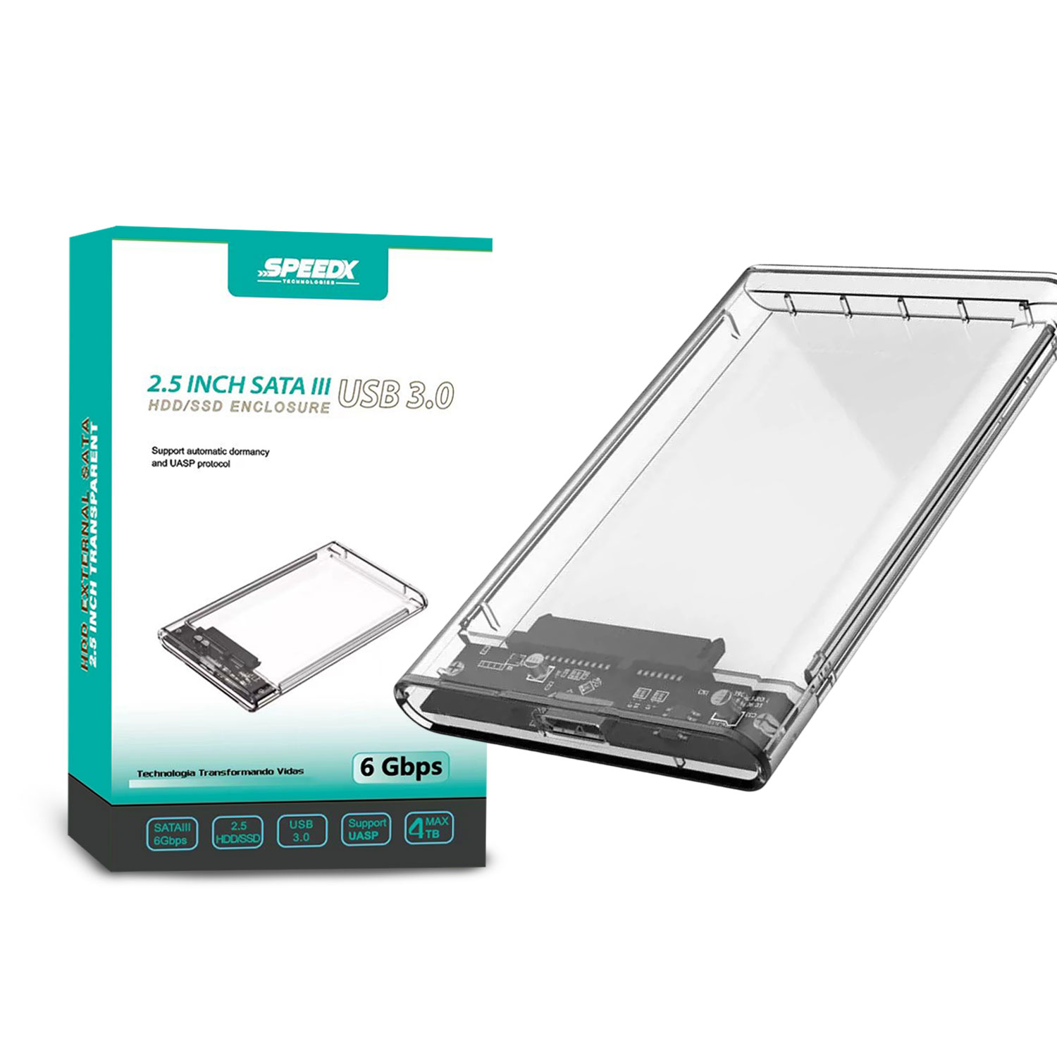 Speed-X HD-2025U3 2.5-Inch External Hard Drive Enclosure with USB 3.0 ...