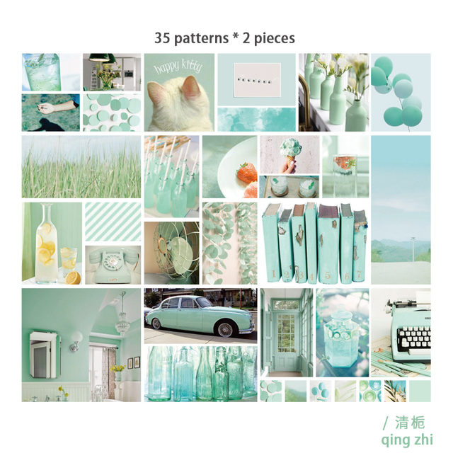 70 Pcs Scenery Sticker Pack Diy Journal Decoration Landscape ...
