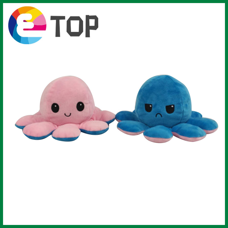 【ETOP】 COD Cute Octopus Plush Toys Double-sided Flip Octopus Soft ...