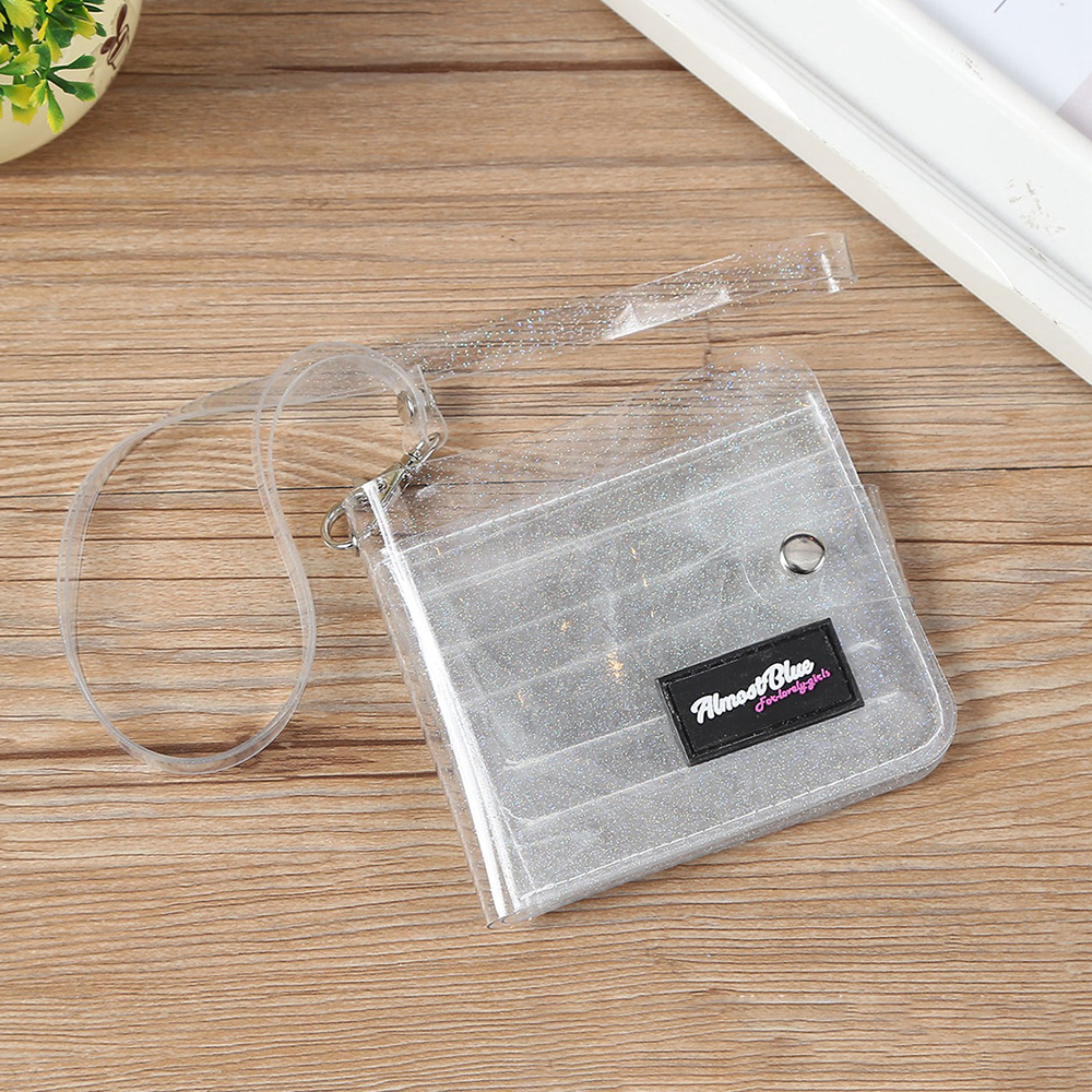 Transparent Women Purse PVC Clear Jelly Bag Mini Money Wallet Card ...