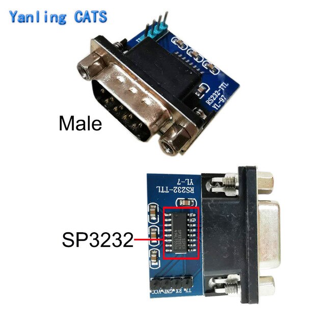 RS232 To TTL Serial Port Board MAX3232 SP3232 Male Female Serial Port Converter Communication ...
