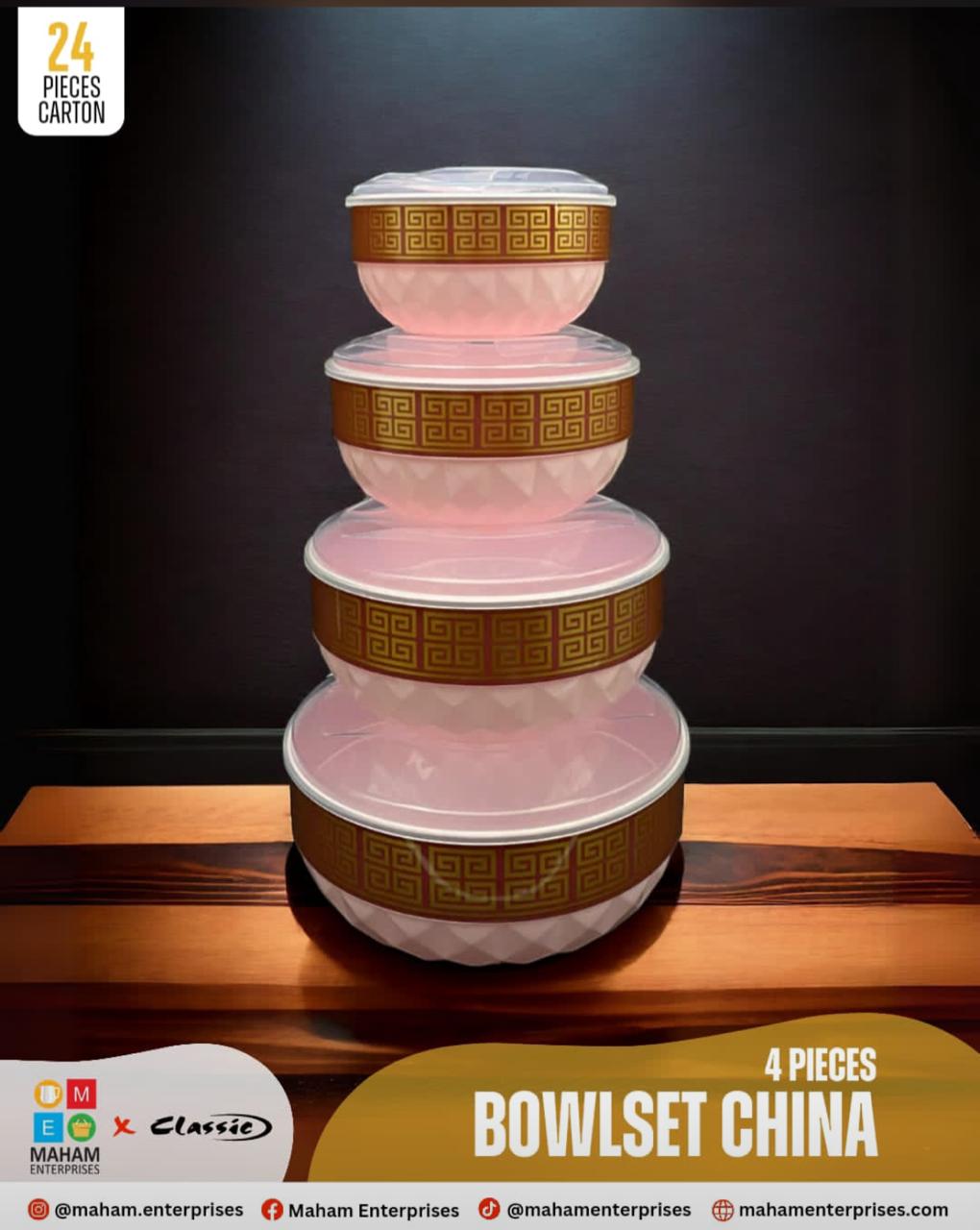 Bowl set 4 in 1/china Bowl set 3 in 1 Beautiful Design . | Daraz.pk