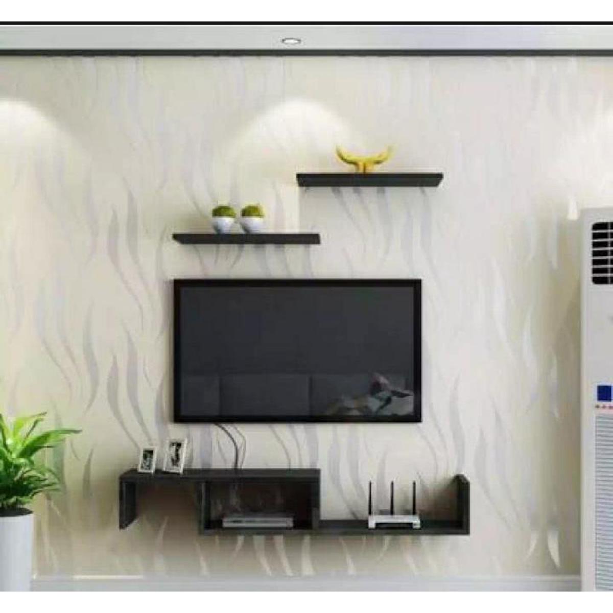 Led tv shelf Wall mounted Lcd racks Wall Mounted Media Console Floating ...