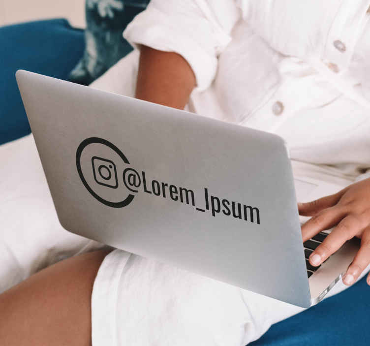 Customized insta logo Decal Skin for Laptop Vinyl Sticker , Laptop ...