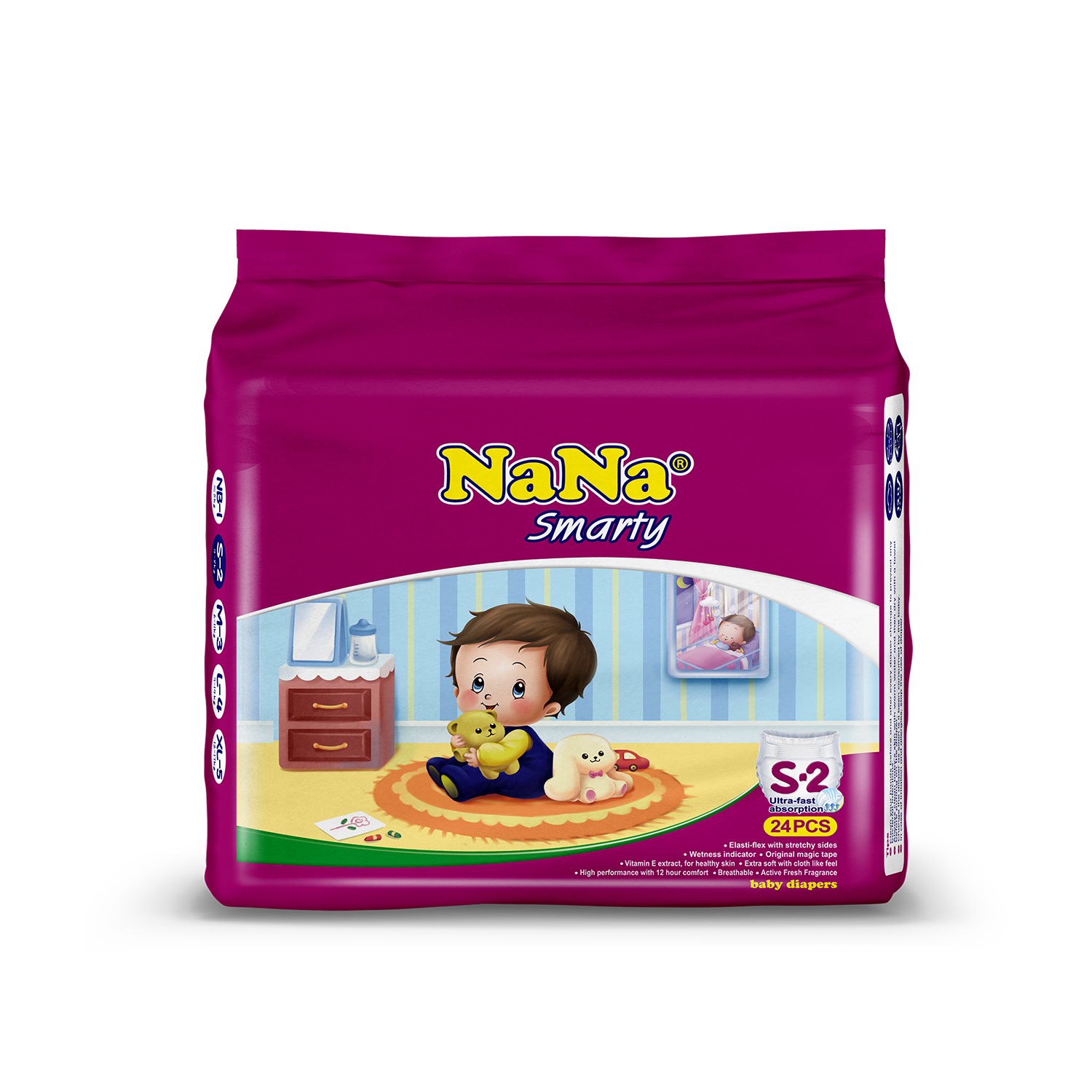 Nana Diapers Premium Pack Small (24 pcs) | Daraz.pk