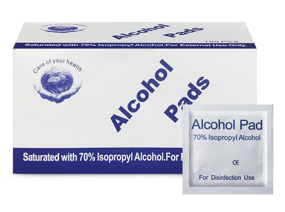 200 pcs Alcohol Swab Expiry: 2028 Isopropyl 70 % - Alcohol Pads ...