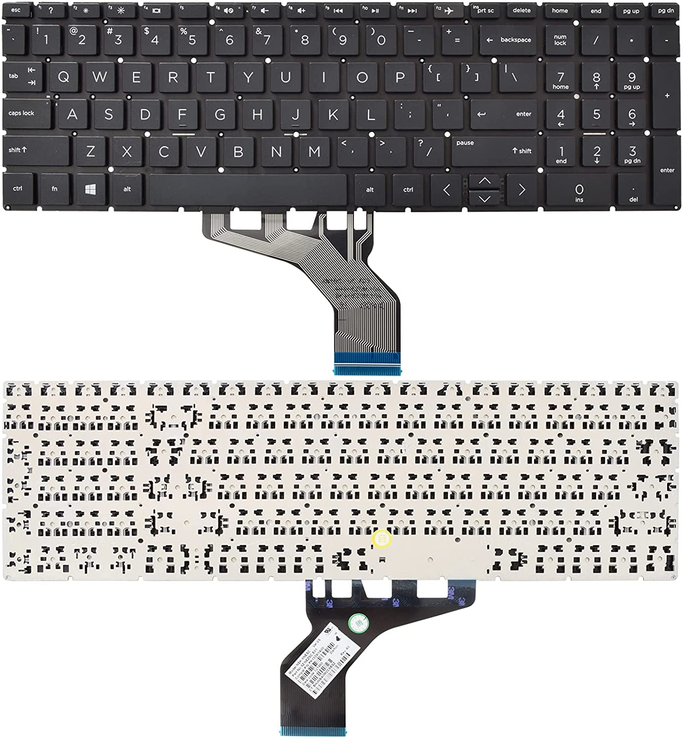 Keyboard Compatible with HP 250 G7 255 G7 15-DA 15-DB 15-DK 15-DR 15-DW ...