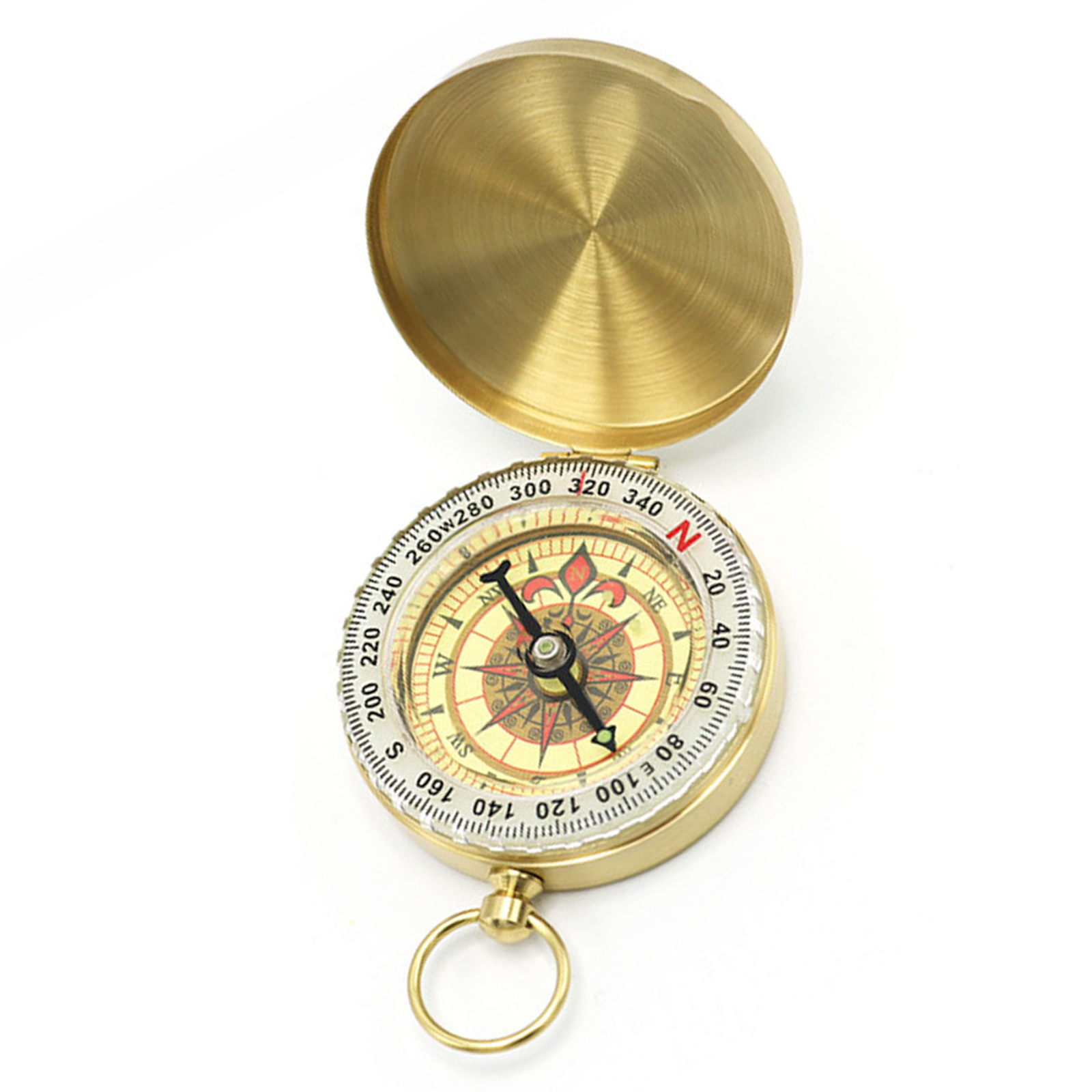 MeterMall G50 Compass Pure Copper Pocket Watch Multifunctional Covered ...