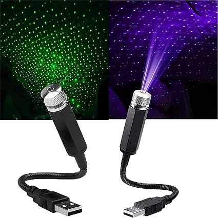 Mini LED Starry Night Projector Lamp - USB-Powered Car Roof & Interior ...