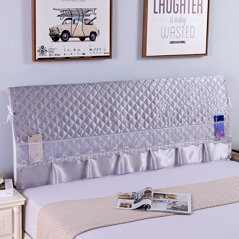 Thickened bedside cover, elastic soft pack, cotton bedside dust cover ...