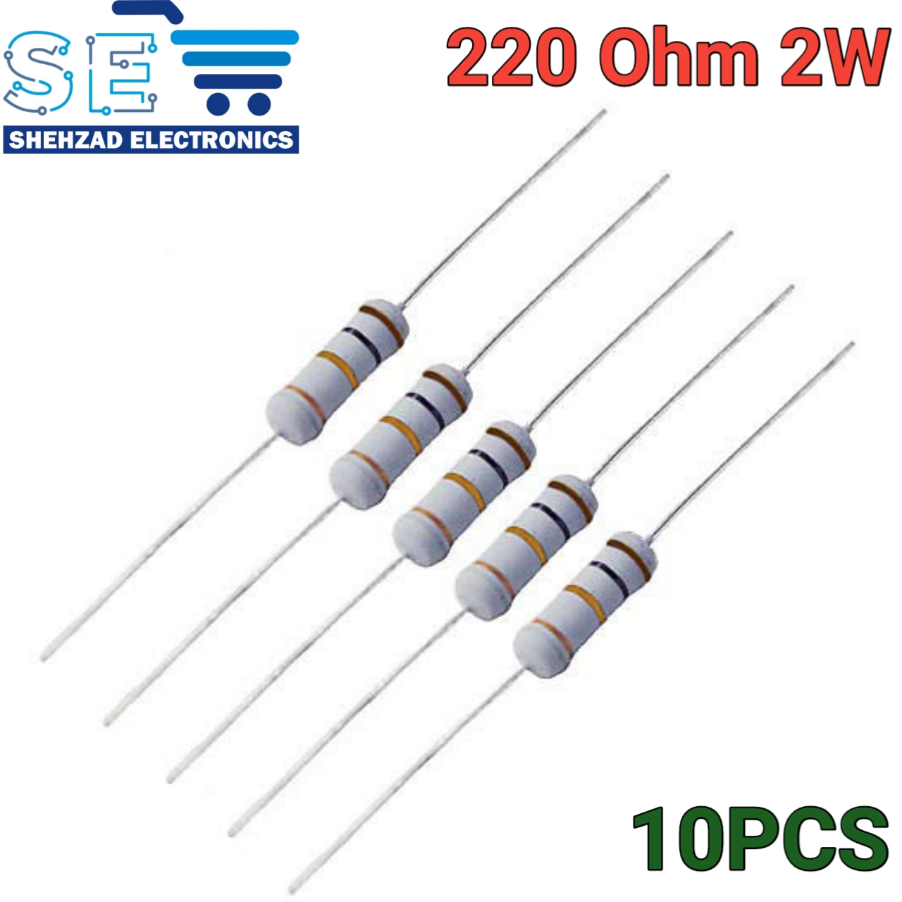 10PCS All Values of 1W 2W Carbon Film Resistor 1 Watt 2 Watt Resistors | Daraz.pk