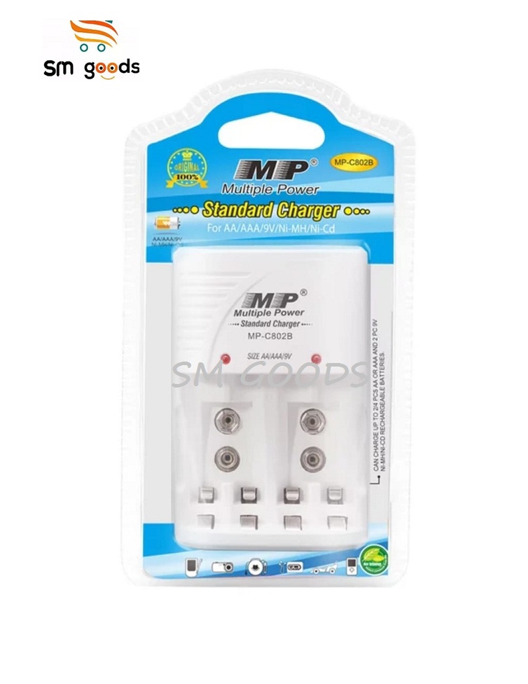 MP Charger for 4pcs AA & AAA Rechargeable Cell & 9 V Battery Charger ...