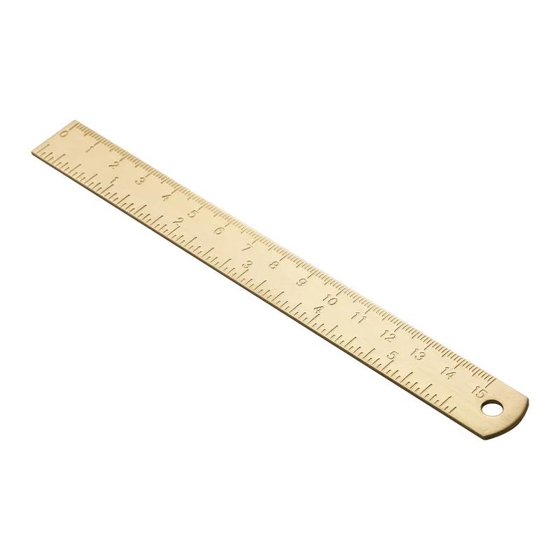 2024 Metal Brass Straight Ruler Vintage Triangle Protractor Measuring ...