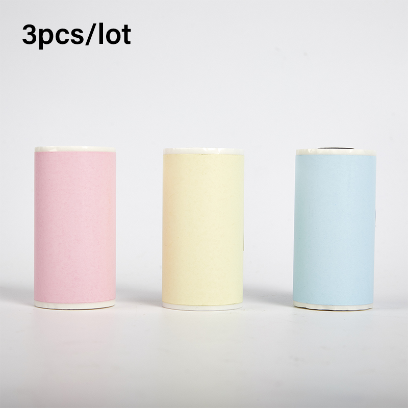 3pcs Mini Photo Printer Printable Sticker Paper Roll Self-Adhesive ...