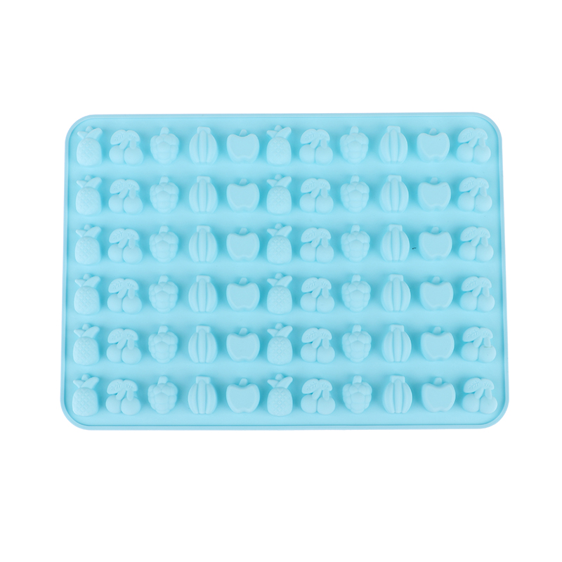 66 Holes Candy Fudge Silicone Mold Mini Chocolate Ice Cube Tray Fruit ...