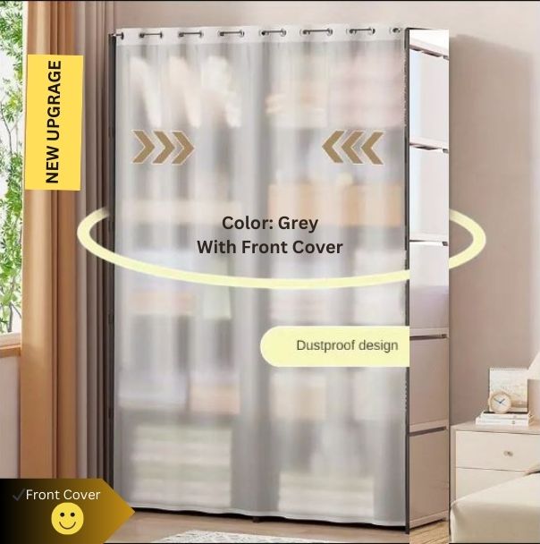 Upgrade Front Cover Book Shelf Storage Rack Portable Bookcase Multi ...