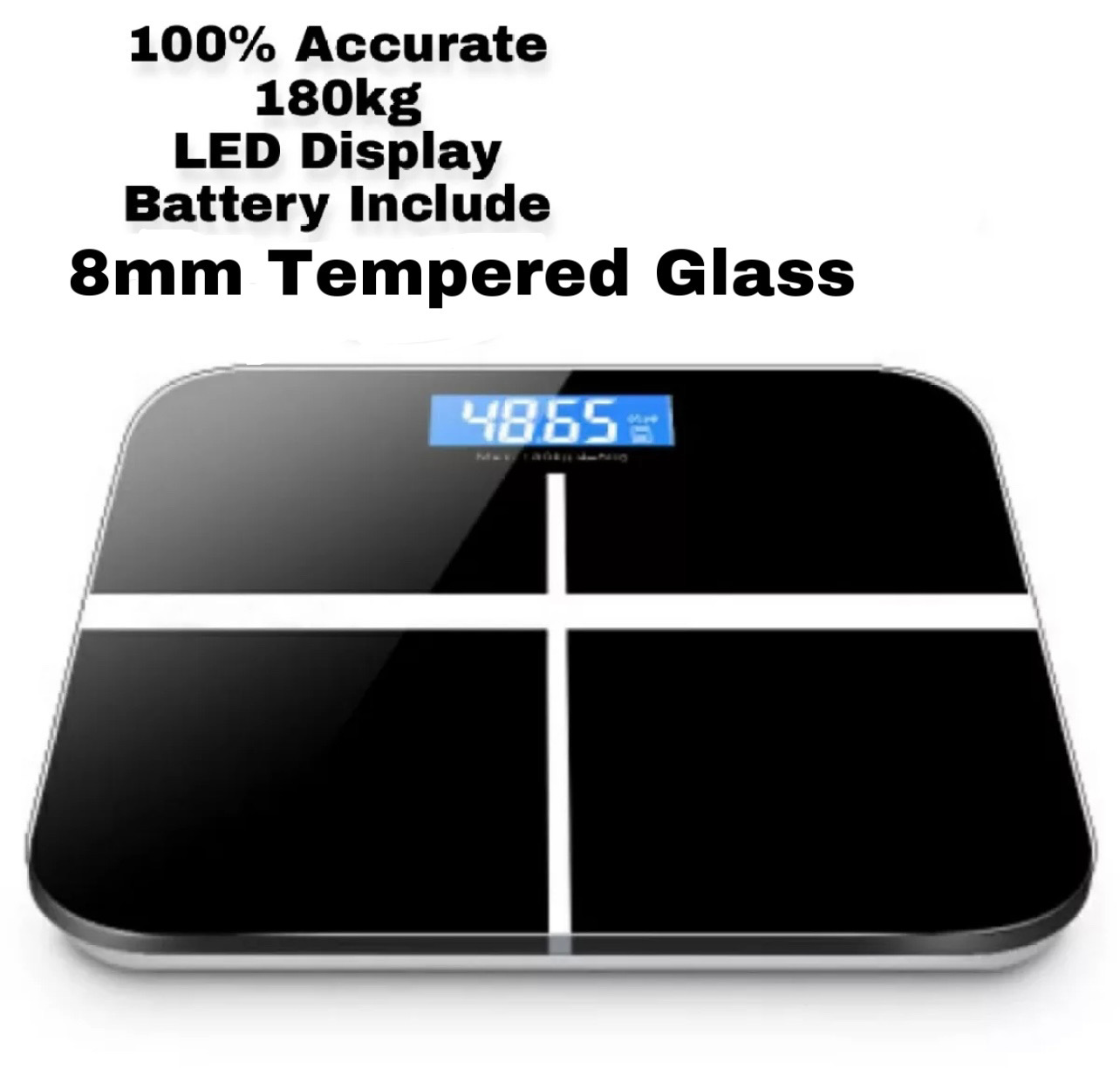 Tempered Glass Electronic Digital Weight Machine Persnol Scale Body ...