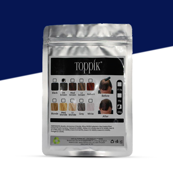 Toppik Hair Fiber 100g Refill All colors Black darkbrown mediumbrown ...