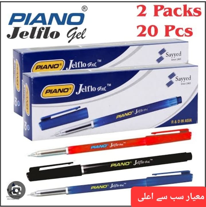 Piano Ball Pen, Piano Jelflo Jel Pen, Original Ball Pens, Pack of 10 ...