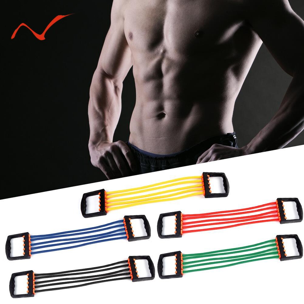 Chest Expander Silicone Adjustable Resistance Exercise Bands Pull ...