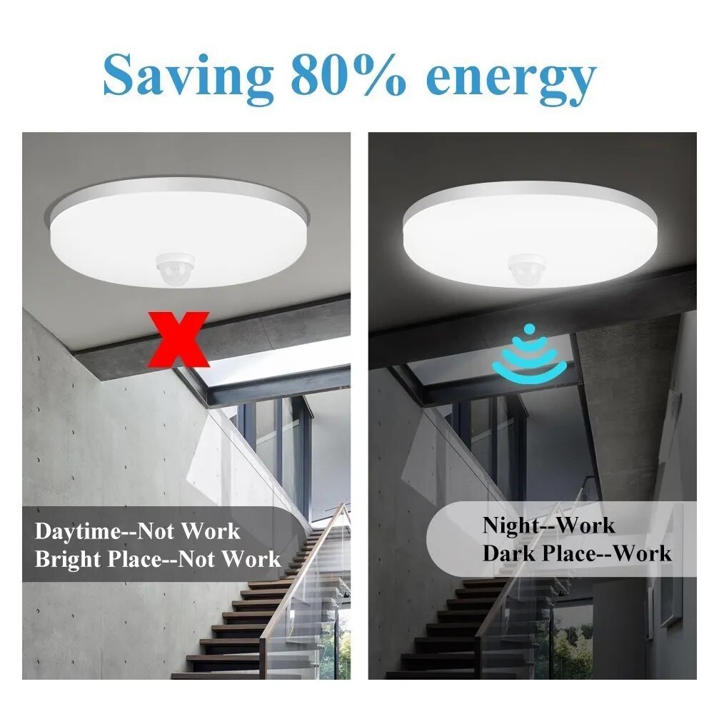 Led Ceiling Lamp With Motion Sensor 40W 30W 20W 18W 15W 12W Led Ceiling ...