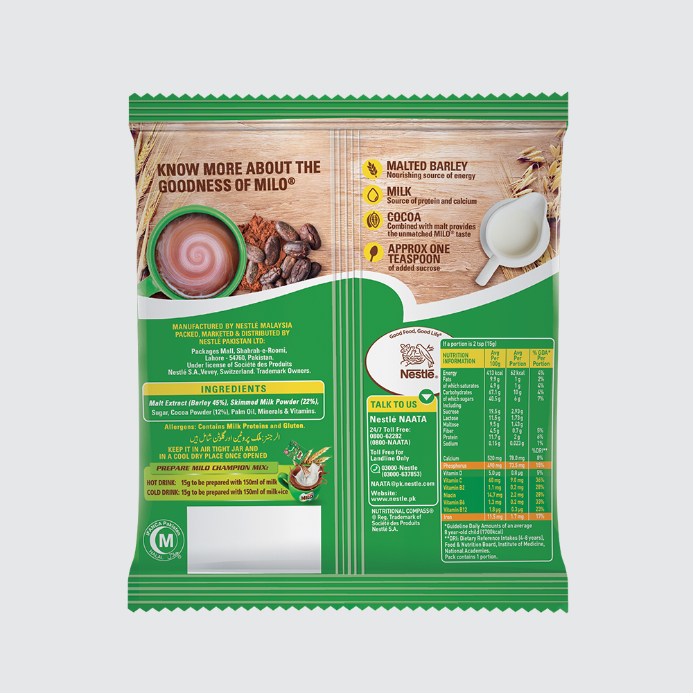 NESTLE MILO Activ-Go Cocoa Malt Powder 15g | Daraz.pk