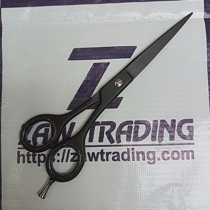 Super Cut 6.5" Black Powder Coated Barber Scissors removable black ...