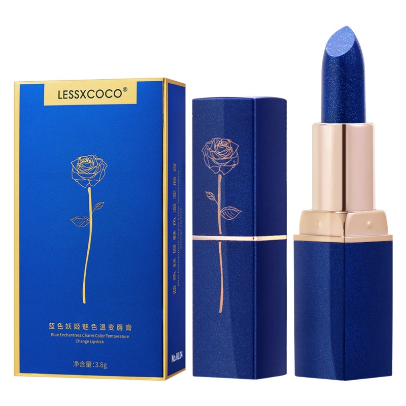 LESSXCOCO Blue Rose Lipstick Temperature Color Changing Lip ...