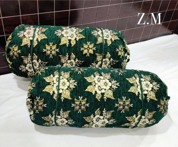 PREMIUM QUALITY VELVET JACQUARD BOLSTERS/ROUND PILLOW COVERS | Daraz.pk