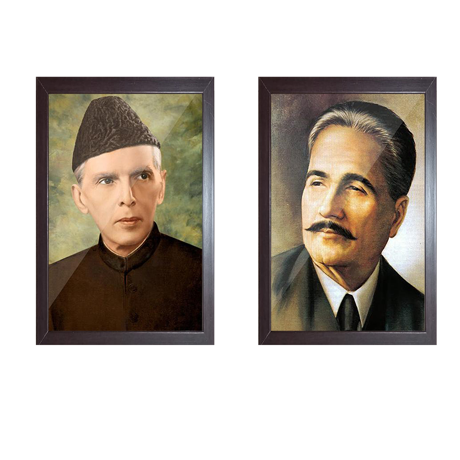 Set of 2 Frames Quaid E Azam, ilama Iqbal, Picture Frame Pakistan Wall ...