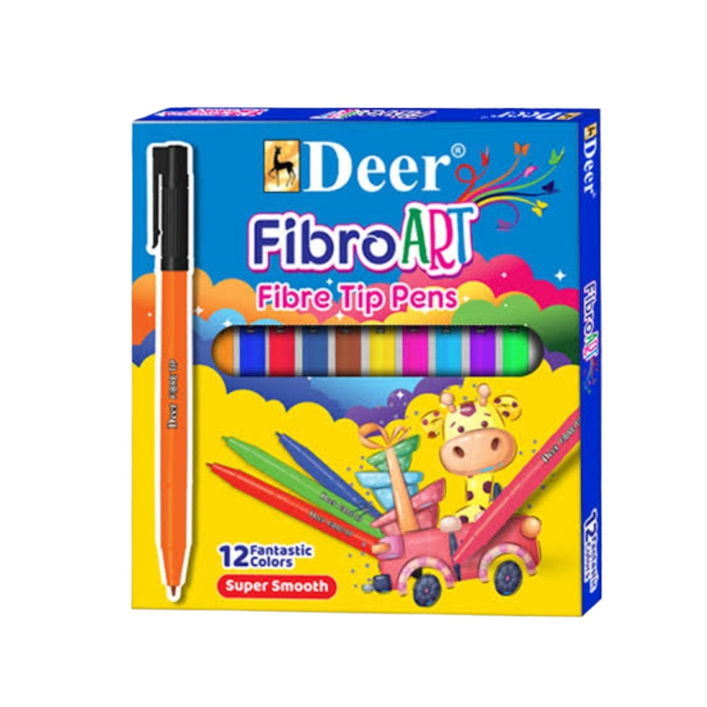 Deer Fibro Art Colour Marker 12pcs | Daraz.pk
