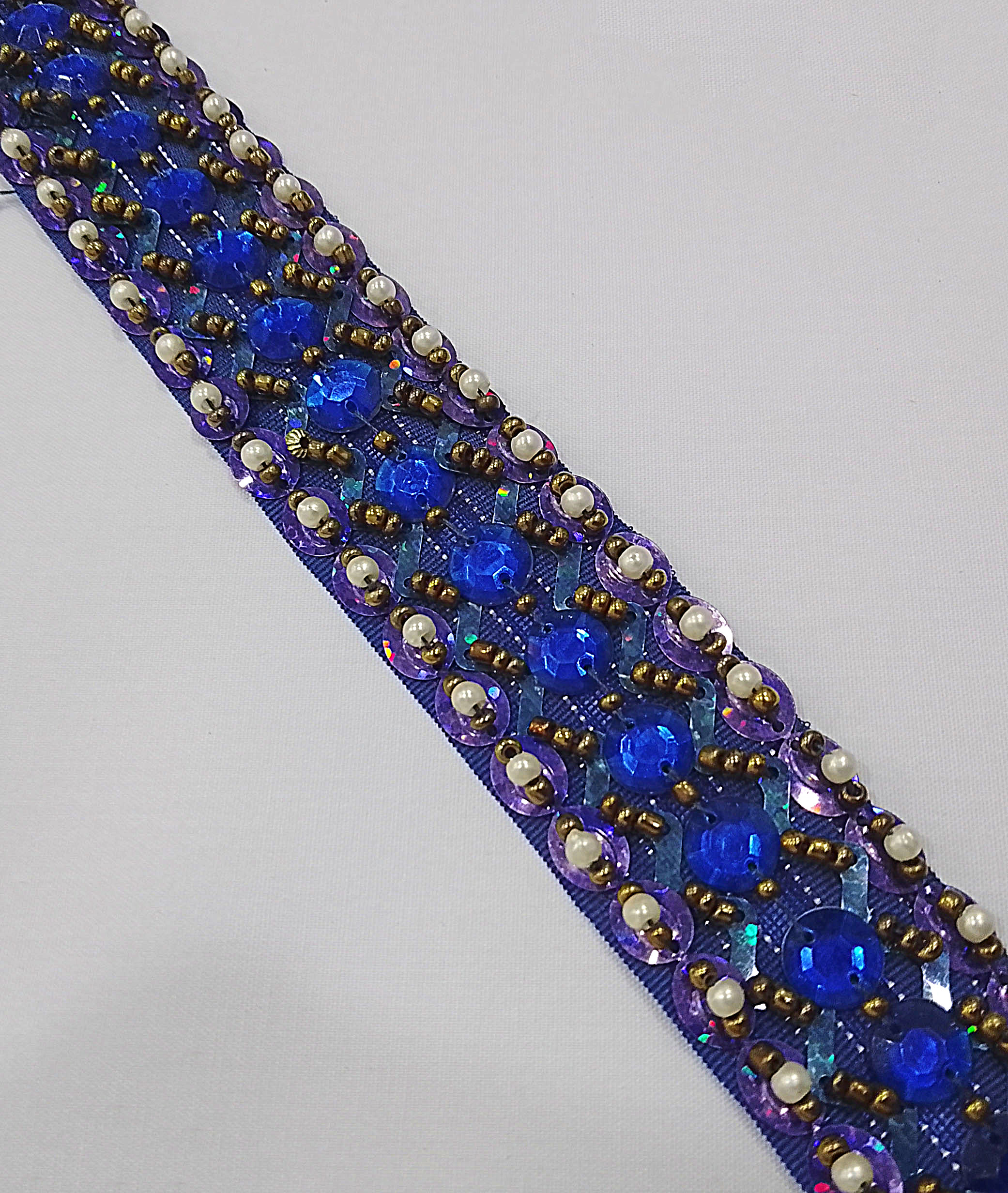 1 Yard/Gaz Fancy Sequin Sitara, crystal and Moti work Attractive Jali ...