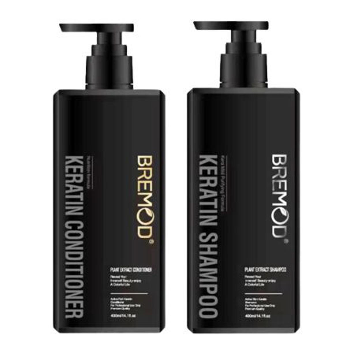 Bremod Keratin Shampoo & Conditioner Plant Extract Nutrition 400ml ...