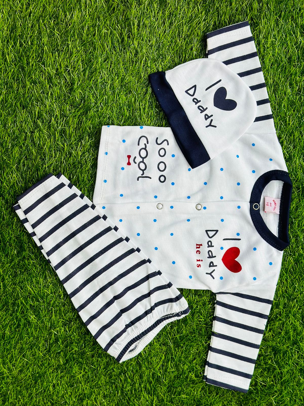 New born Baby And Baba Dress With Cap | Daraz.pk